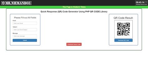 simple quick response qr code generator web app using php qr code