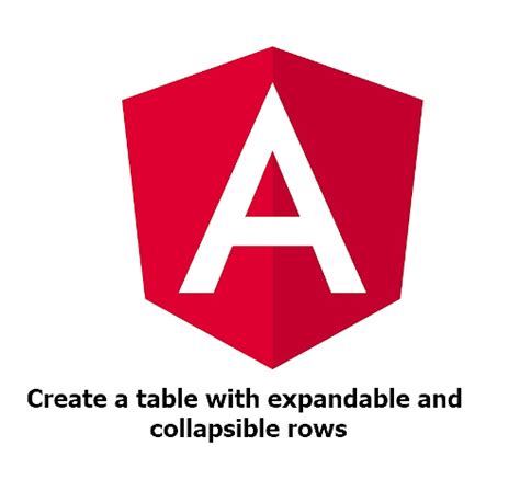 a table with expandable and collapsible rows using angular by