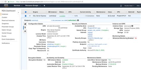 how to build rds environment in aws for sql server