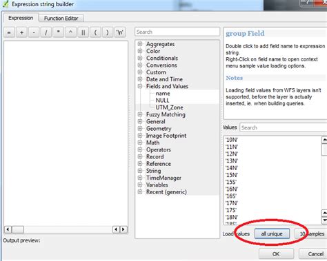 qgis get unique values of chosen attributes when editing layer style