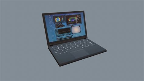 3d model laptop pbr game ready vr ar low poly cgtrader