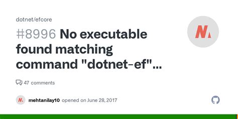 no executable found matching command dotnet ef even after adding cli