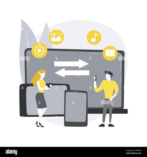 Wireless Device Connection Abstract Concept Vector Illustration Stock