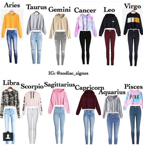 Pin By Angelica On Zodiac Fashion Zodiac Clothes Zodiac Signs