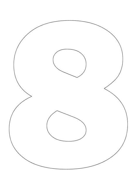 Dibujos De Número 8 Para Niños Para Colorear Para Colorear Pintar E