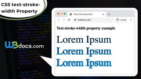 css text stroke width property