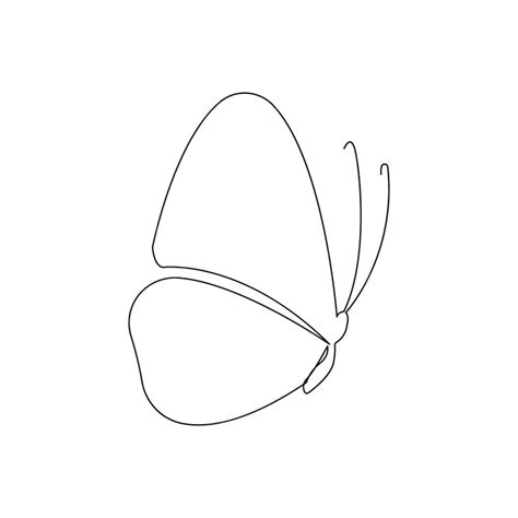 Premium Vector Continuous One Line Butterfly Flying Outline Art Drawing