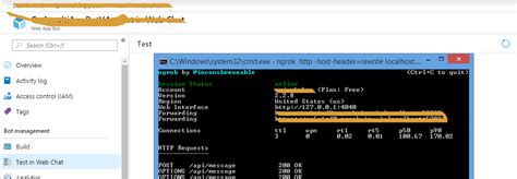 unable to remotely debug deployed microsoft bot using ngrok