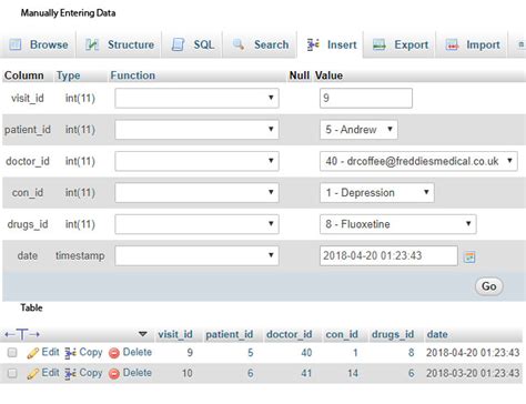 create a record using 4 foreign keys from a html form in php mysql