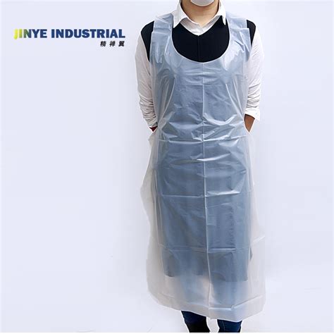 Waterproof Hdpe Ldpe Plastic Disposable Pe Apron For Food Processing