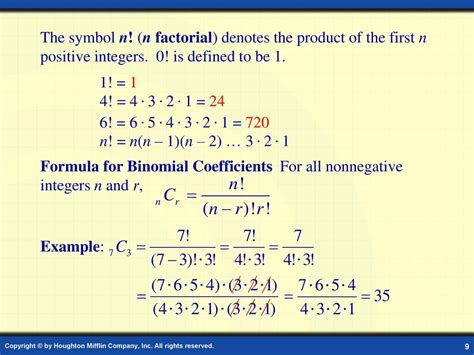The Binomial And Multinomial Coefficients Ppt Download