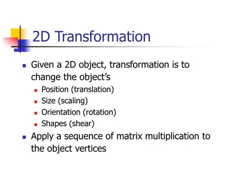 ppt 2d transformations powerpoint presentation free download id