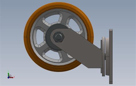 万向轮 Solidworks 2012 模型图纸免费下载 懒石网