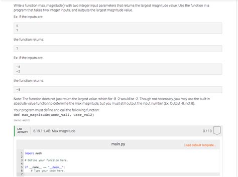 [solved] python design a function max magnitude with two integer