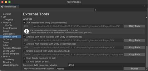 unity manual android environment setup