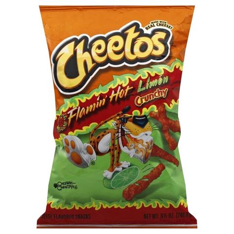 Cheetos Crunchy Flamin Hot Limon Cheese Flavored Snacks 8 5 Oz