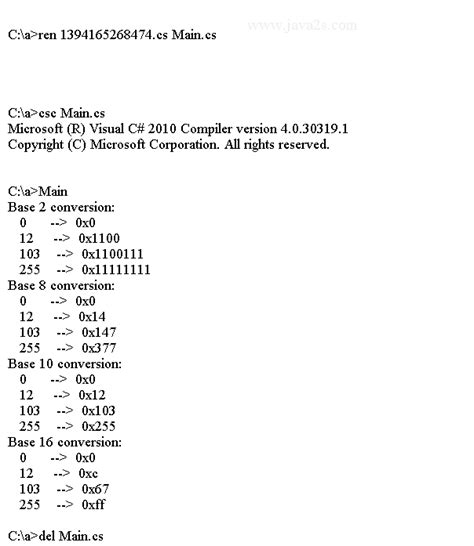 c tutorial c convert tostring byte int32