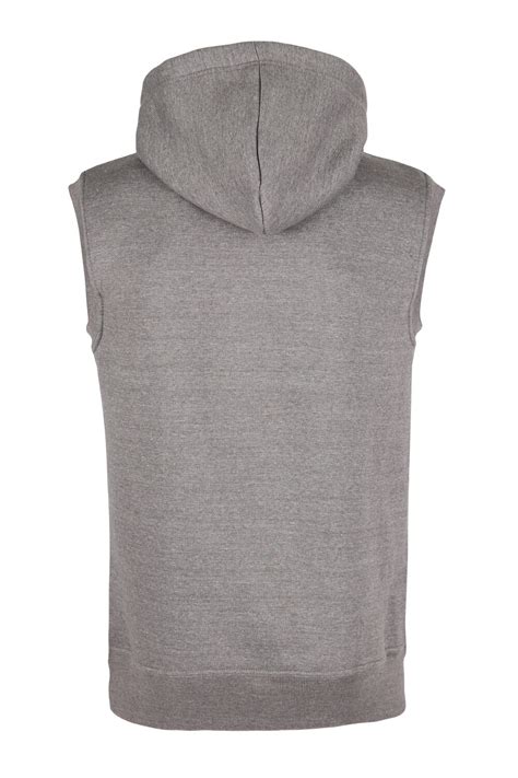 Mens Sleeveless Zip Up Gillet Hoodie Hooded Sweatshirt Lightweight