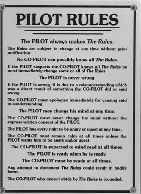 Pilot Rules Haha Aviation Forum Aviation Humor Civil Aviation