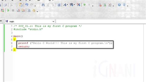 c programming ch 003 your first c program youtube