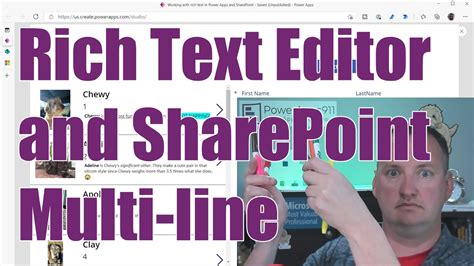 power apps rich text editor control and sharepoint multiple lines of