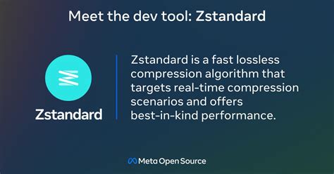 Meta Open Source On Twitter Meet Zstandard Zstd This Lossless Data