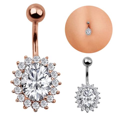 Sexy Dangle Navel Belly Button Rings Belly Navel Piercing Surgical