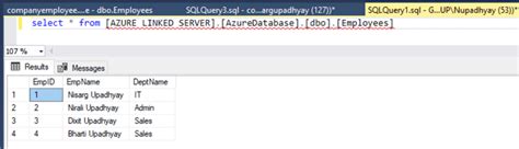 create a sql server linked server to azure sql database