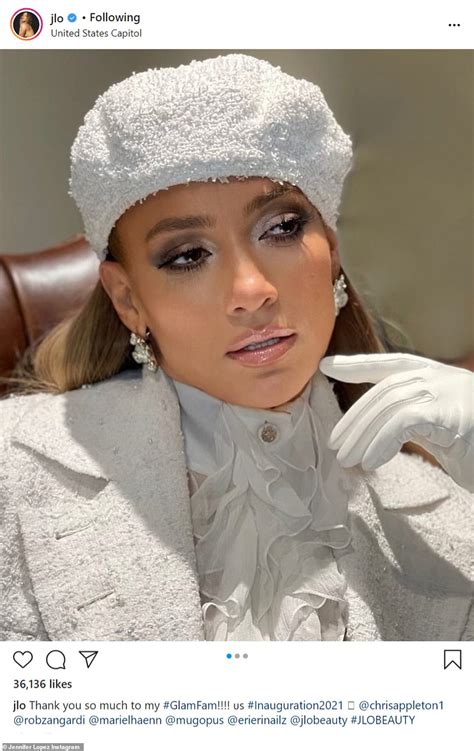 Jennifer Lopez Wears White Trouser Suit For Joe Bidens Inauguration