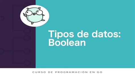 13 curso de go golang tipos de datos boolean youtube