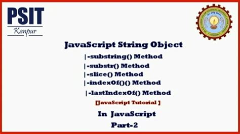 javascript string object method youtube