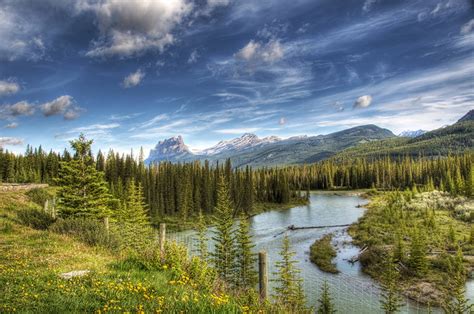 Фотографии Канада Vermillion And Kootenay National Hdr Горы Природа