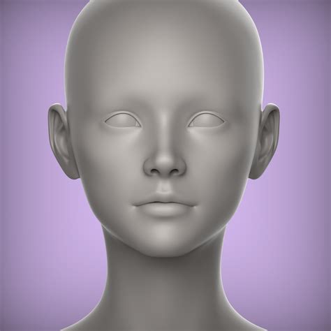 Stl File 37 3d Head Face Female Character Female Teenager Portrait Doll