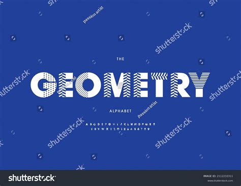 Vector Stylized Geometry Alphabet Font Stock Vector Royalty Free
