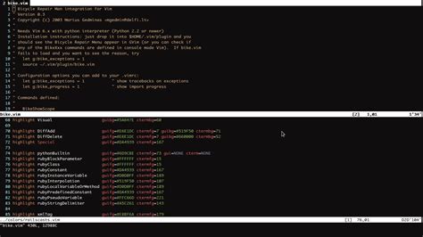 vi vim how to remove white bar at top of screen file stack overflow