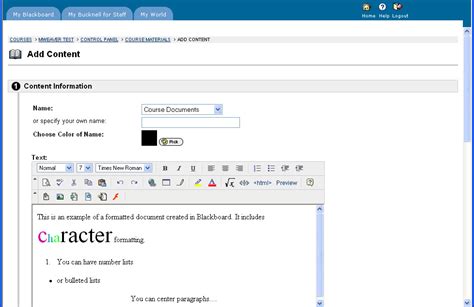 blackboard wysiwyg editor