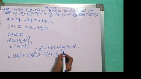 use euclid s division lemma to show that cube of any positive integer