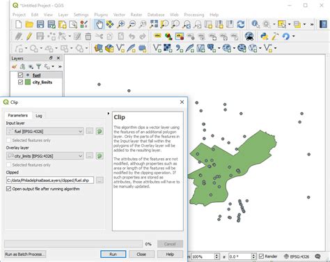 walkthrough clipping and projecting vector data with qgis and ogr