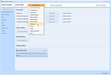 radcontrols with no themes radcontrols with replaced controldefault
