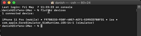 my physical ios device is not detected after running flutter devices