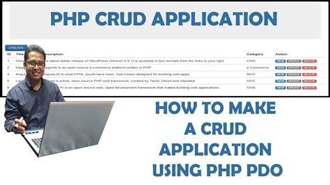 how to make a crud application using php pdo youtube