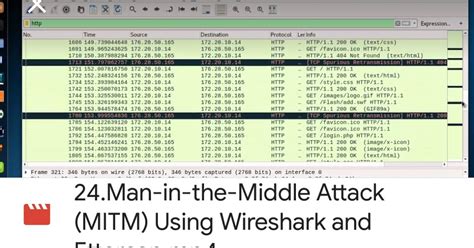 man in the middle attack mitm using wireshark and ettercap