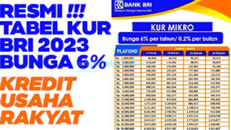 Kur Bri 2023 Dibuka Perhatikan Tabel Kur Bri 2023 Ini Laman 2 Dari