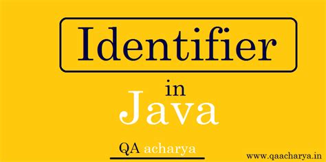 java identifiers