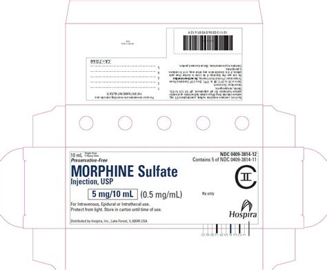 Morphine Injection Fda Prescribing Information Side Effects And Uses