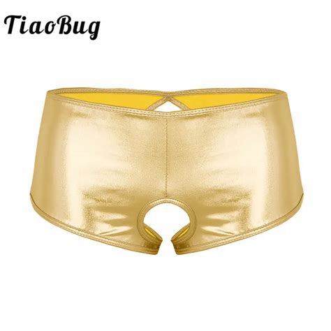 Tiaobug Women Porno Lingerie Wetook Faux Leather Fetish Open Crotch