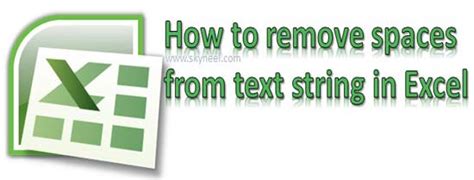 how to remove spaces from text string in excel