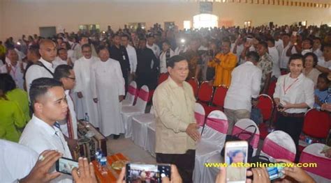 Prabowo Hadiri Natal Nasional Partai Gerindra Bersama Warga Perbatasan