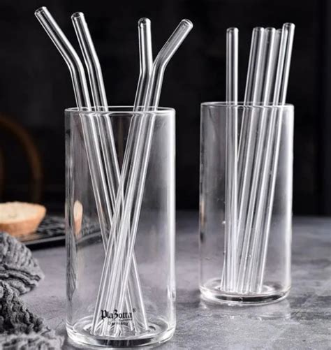 5pcs Curved Reusable Glass Straw Borosilicate Glass Lazada Ph