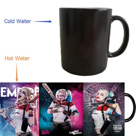 Harley Quinn Mugs Suicide Squad Mug Deadpool Joker Heat Reveal Home